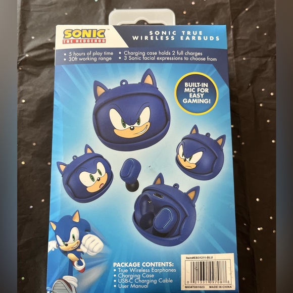 Sega | Headphones | Sonic The Hedgehog True Wireless Earbuds With Face ...